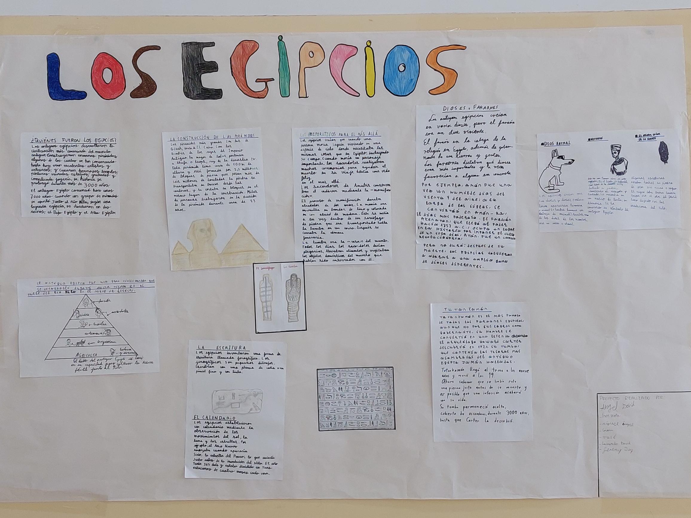 COMPARTIMOS NUESTRO PROYECTO SOBRE EGIPTO